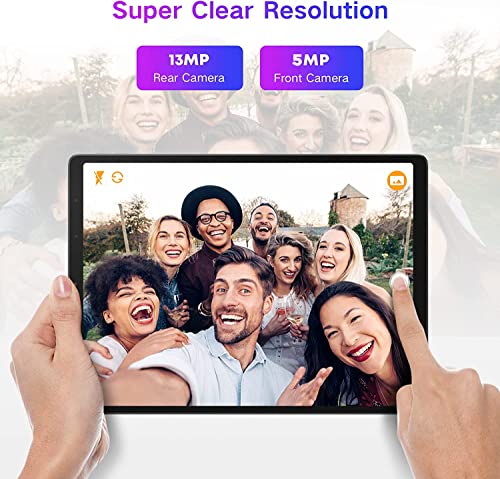 T15 Android 10.0 Tablet 10.1 Inch, 4GB RAM 64GB ROM Tablets with MTK Octa-Core Processor,2k IPS FHD 1920 * 1200, with 8 Accessories Gifts, 5MP + 13MP, Bluetooth 5.3, Dual-Band WiFi, 4000mAh