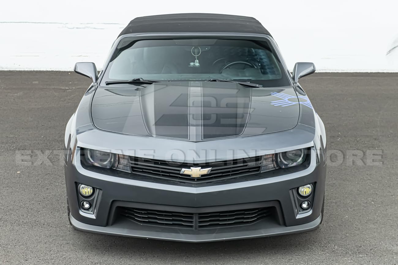 Replacement For 2010-2013 Chevrolet Camaro | ZL1 Style Front Replacement Bumper Cover Upper Lower Grille With Fog Lights