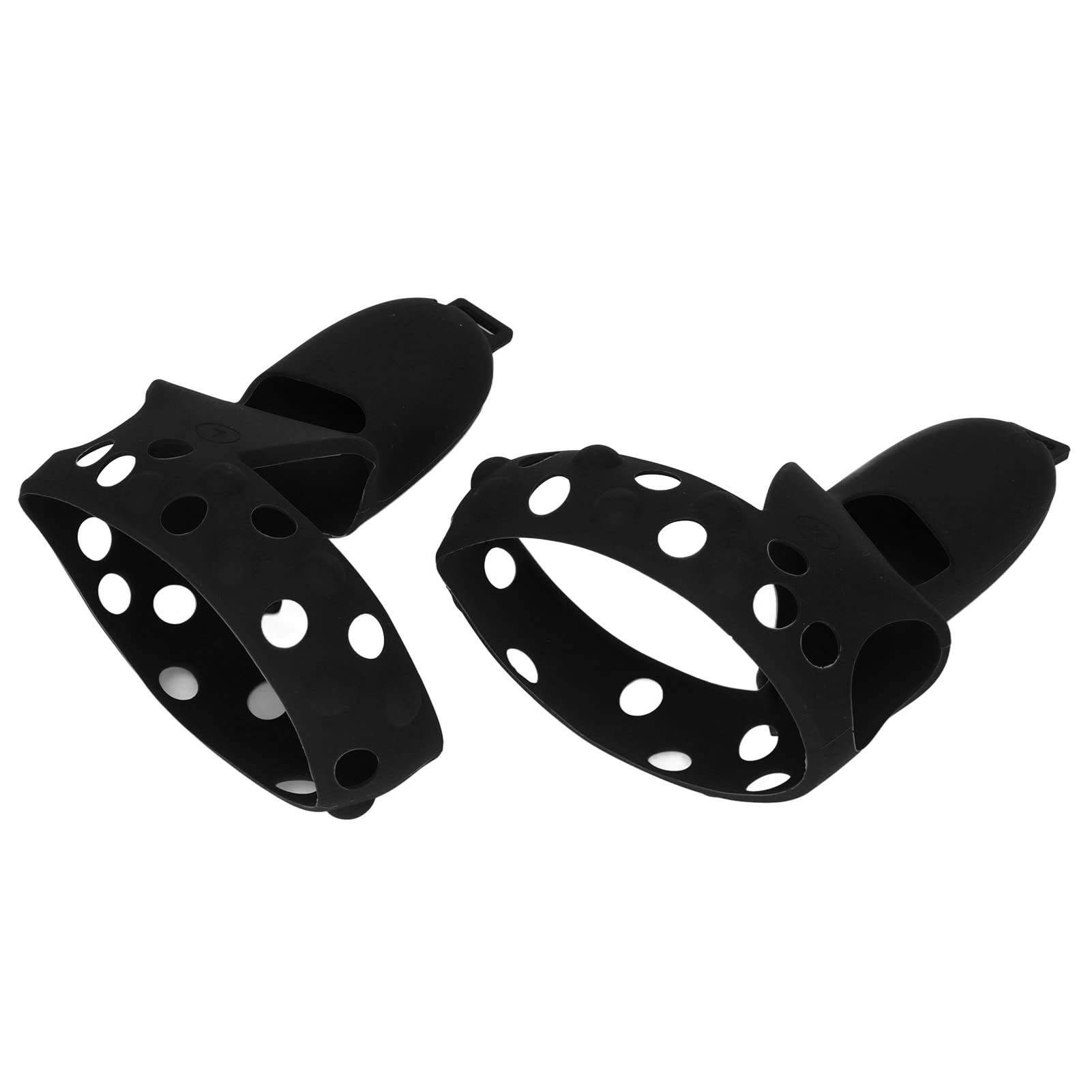 VR Controller Grip Cover, Silicone VR Controller Handle Silicone Protective Cover with Adjustable Knuckle Strap,for Oculus Quest 2 Handle Controller(Black)
