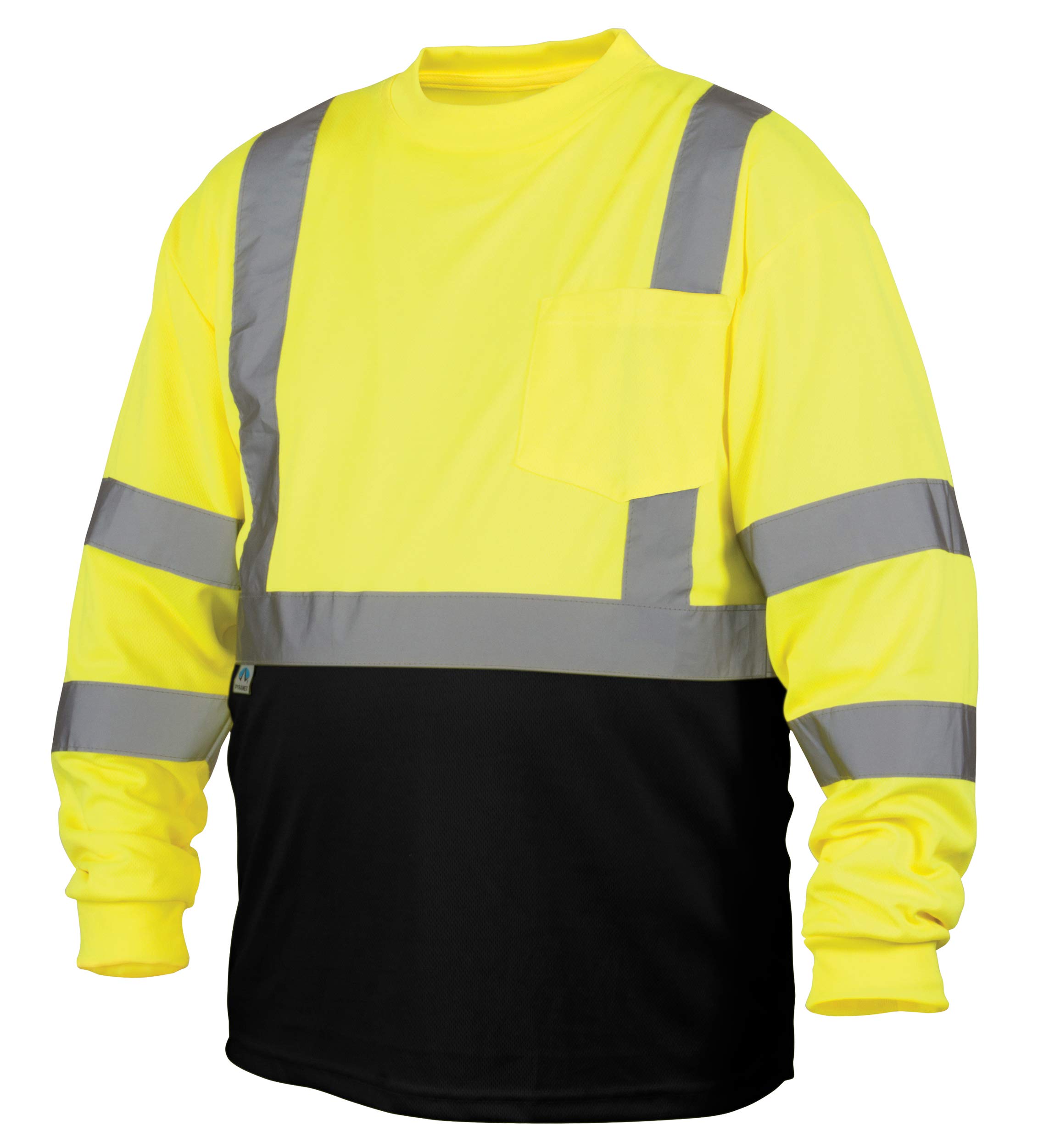 Pyramex Safety RLTS3110BXL RLTS31B Series Hi-Vis Safety T-Shirt, Polyester, X-Large, Lime