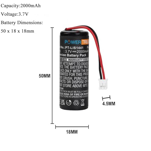 PowerTrust LIS1441 Battery for Sony CECH-ZCM1U Playstation Move Motion Controller PS3 Move 4-168-108-01 4-195-094-02 LIP1450