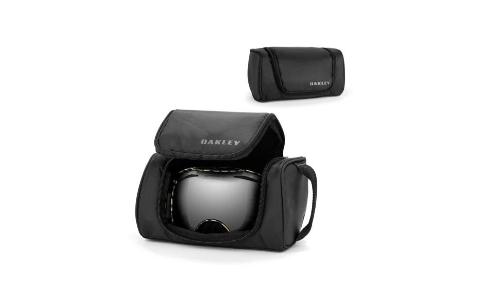 Oakley Flight Deck XM Snow Goggle (Matte Black Frame/Prizm Black Iridium Lens) with Large Goggle Soft Case