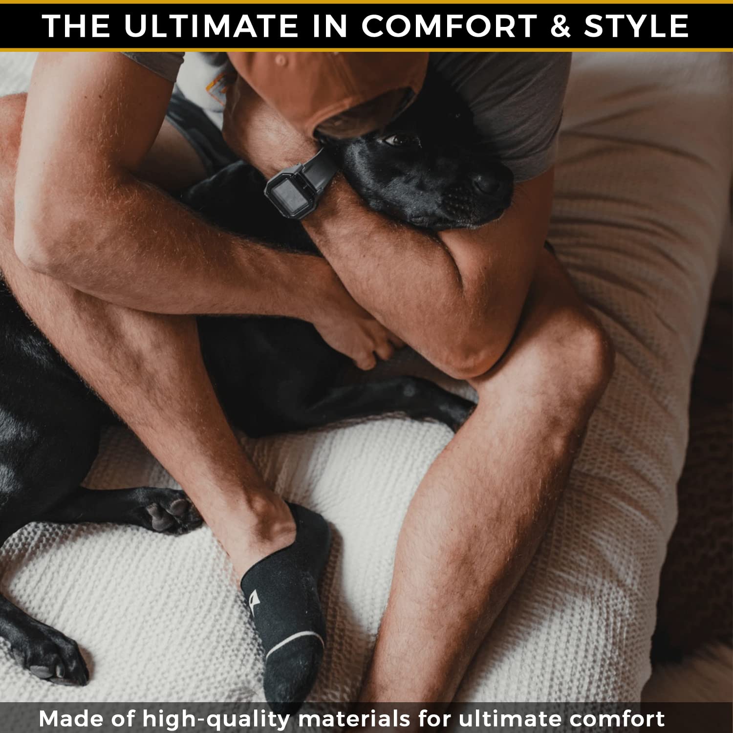 William Painter Titan No Show Socks, Black, No-Slip, Snug and Soft for Casual or Athletic Wear, One Size Fits All, For Men and Women (12 Pack)