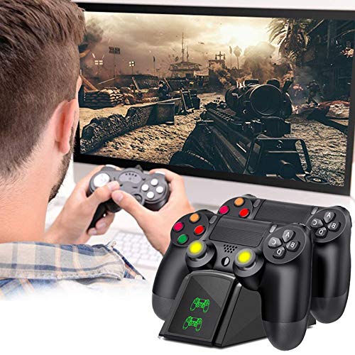 Tohilkel PS4 Controller Charger Station for Sony Playstation 4/ 4Pro/ 4Slim Dual Fast Charging Dock