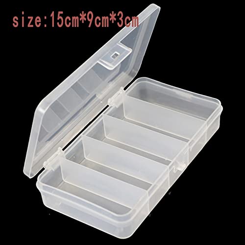WALNUTA Fishing Box Large 5 Grid Matte Thickened Bait Accessories Storage Box Fishing Gear Fishing Tool Bait Box (Color : A)