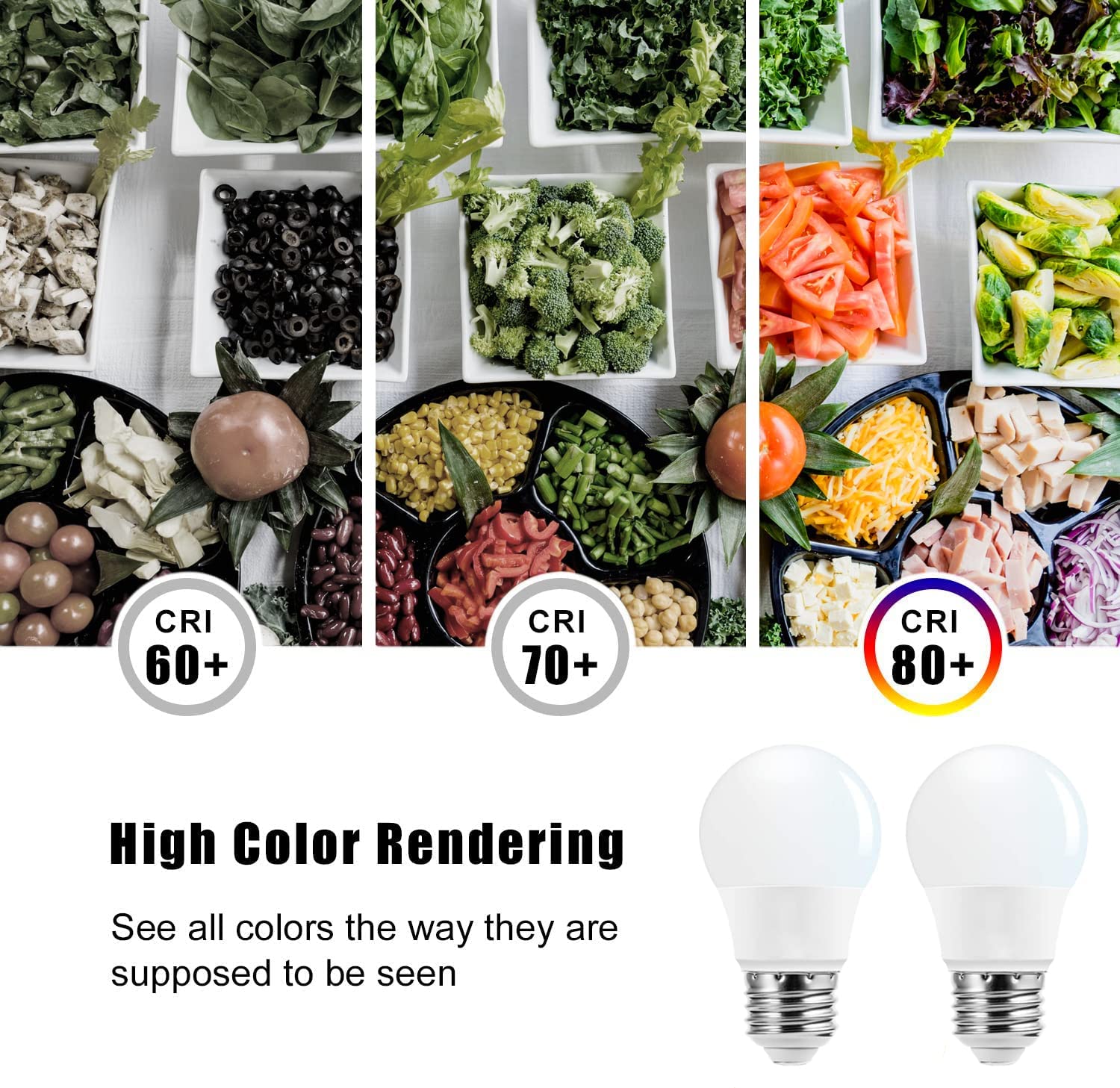 Tonitre LED Refrigerator Light Bulb 40 Watt Equivalent, 5W A15 Fridge Waterproof Bulbs 120V, Daylight White 5000K E26 Base Appliance Bulb Freezer Ceiling Home Lamp, 500LM, IP54, Non-dimmable, 2 Pack