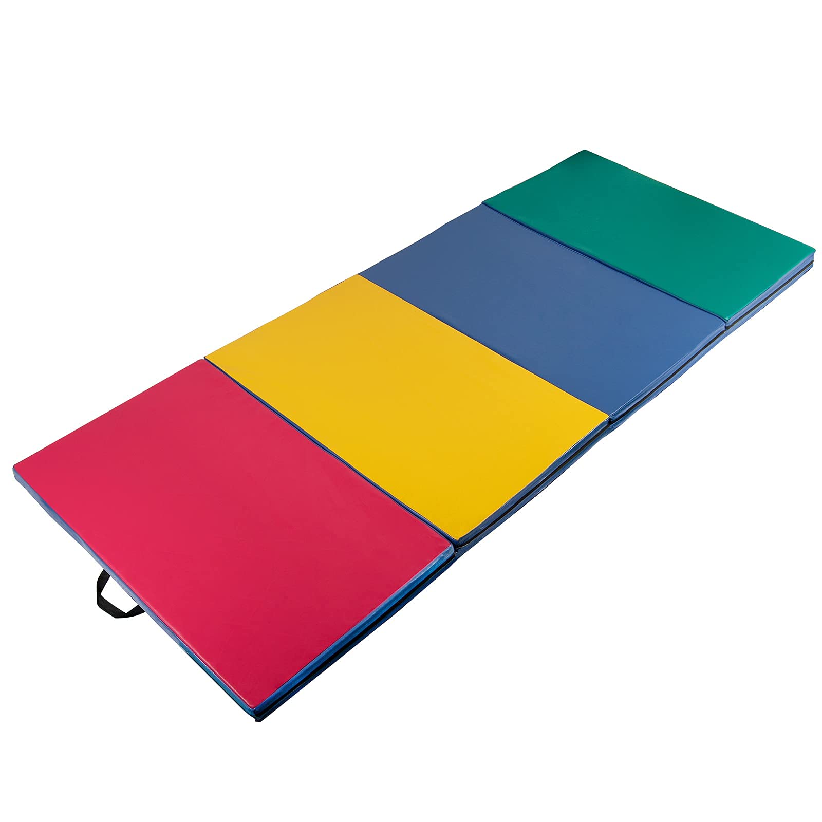 Polar Aurora 4'x10'x2 Thick Folding Gymnastics Exercise Mat Aerobics Stretching Yoga Mats (Pink)