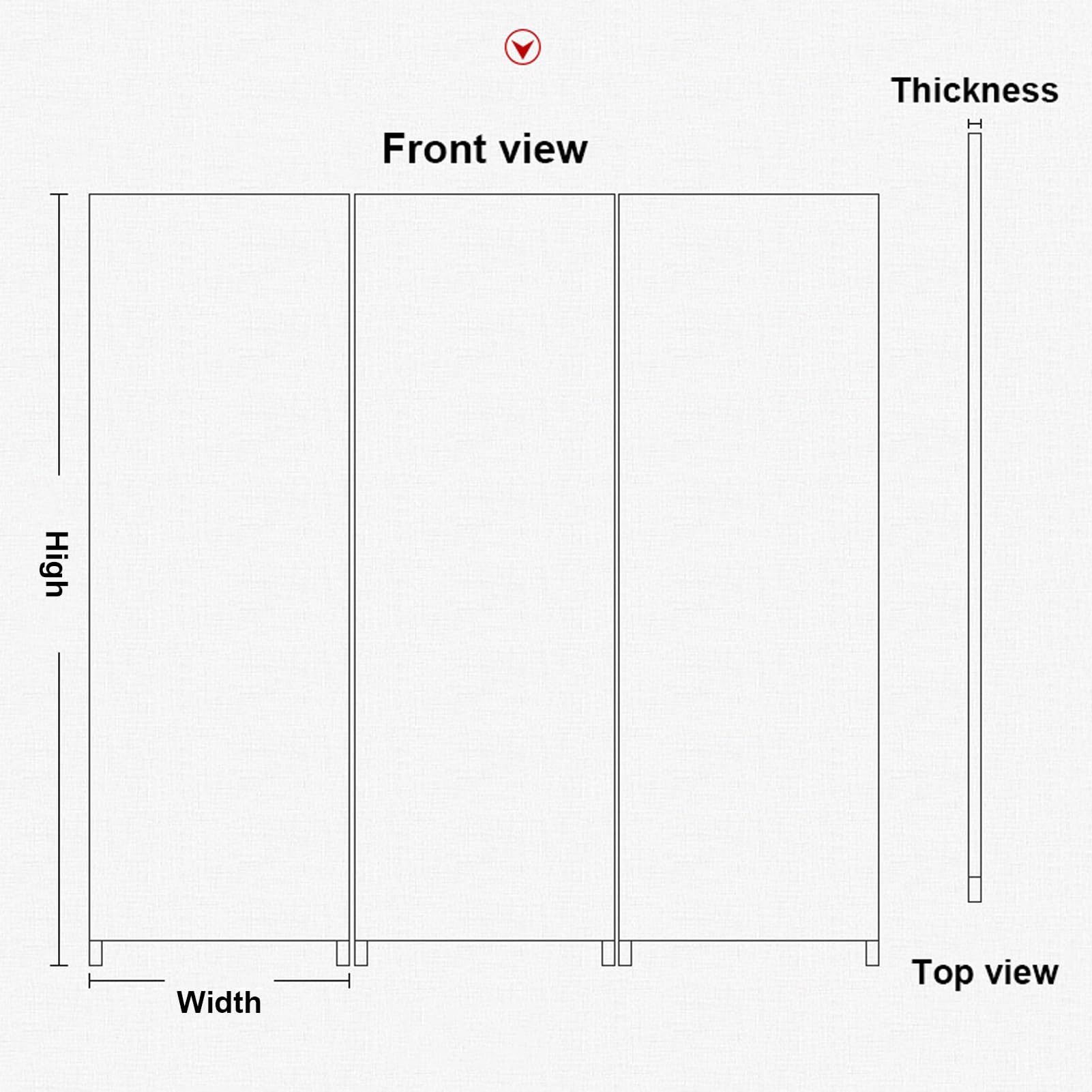 Portable Wall Partition Screen, 4 Panel Folding Privacy Screens, Room Divider Privacy Screen, Indoor Room Divider, Folding Privacy Screen for Office