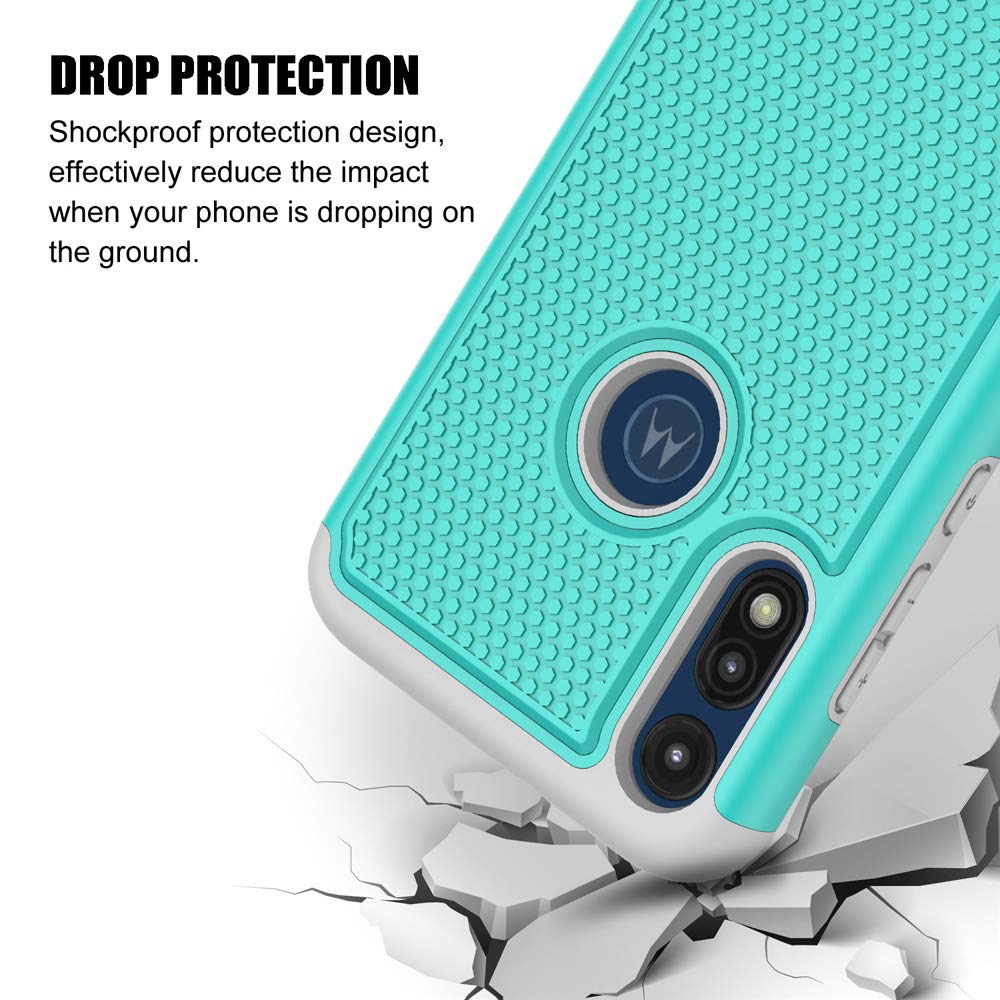 SYONER Shockproof Phone Case Cover for Motorola Moto E 2020 (6.2") [Green]