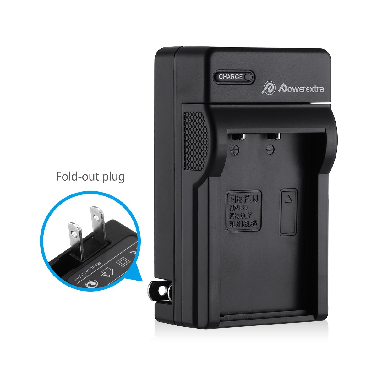 Powerextra 2 Pack Battery & Charger Compatible for Olympus BLS-5, BLS-50, PS-BLS5 and Olympus OM-D E-M10, Pen E-PL2, E-PL5, E-PL6, E-PL7, E-PM2, Stylus 1