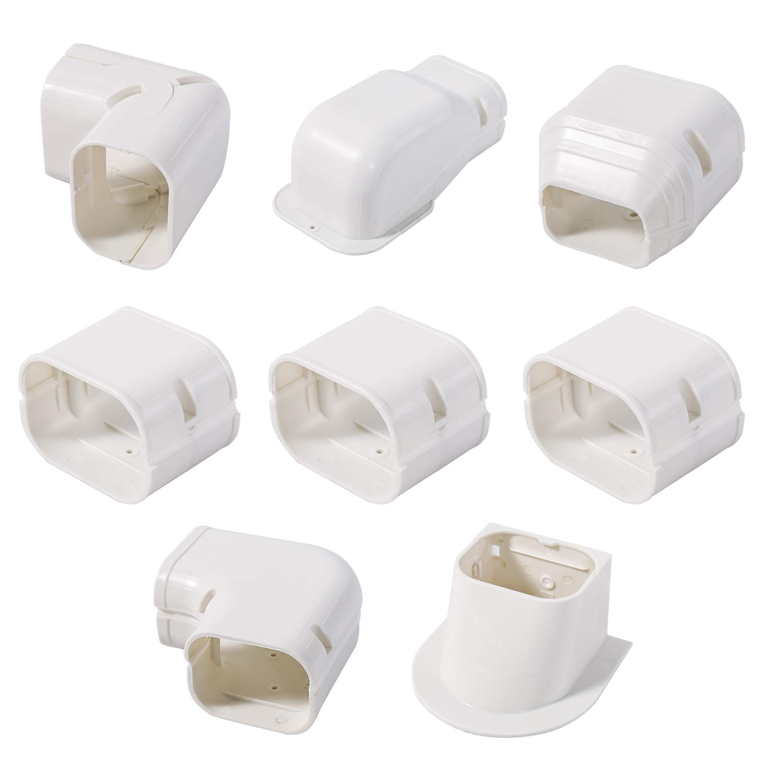 TAKTOPEAK 3'' 17 Ft [Quick Installation] PVC Decorative Line Cover Kit for Ductless Mini Split Air Conditioners, Central AC and Heat Pump Systems