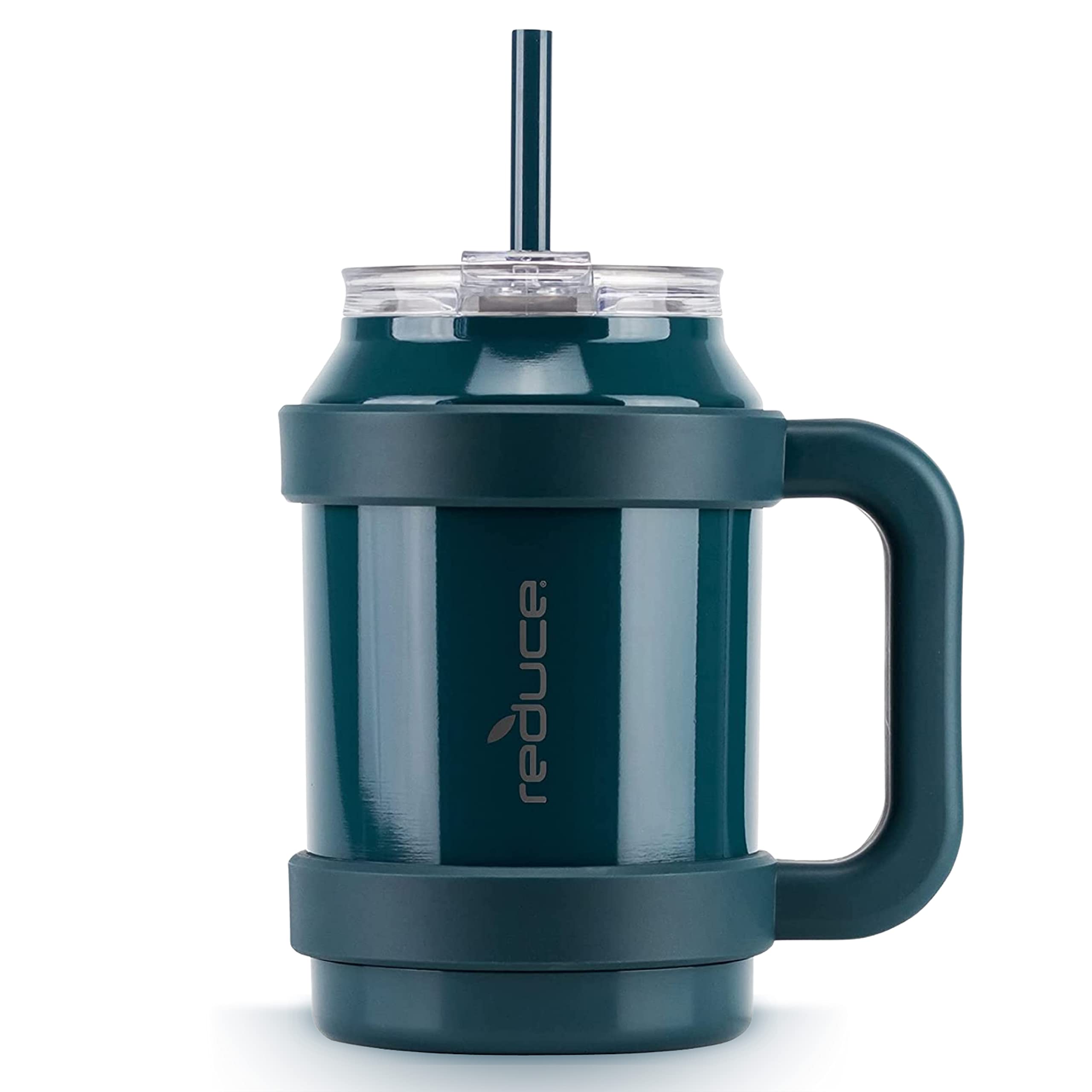 Reduce 32 oz Mug Tumbler, Stainless Steel with Handle - Keeps Drinks Cold up to 30 Hours - Sweat Proof, Dishwasher Safe, BPA Free - Dark Web, Opaque Gloss