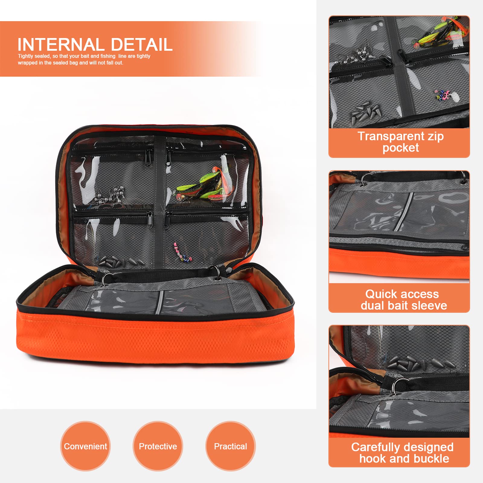 YLINSHA Fishing tools, fishing gear storage bag kit