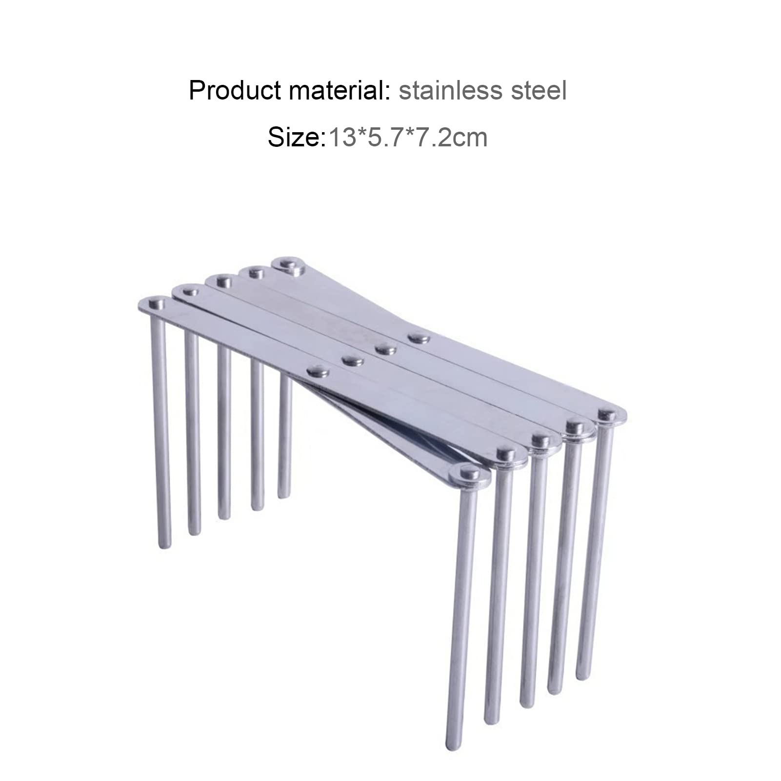 WskLinft Stainless Steel Pot Lid Holder, Multipurpose Storage Rack, Foldable, Adjustable Length, 13cm x 5.7cm x 7.2cm