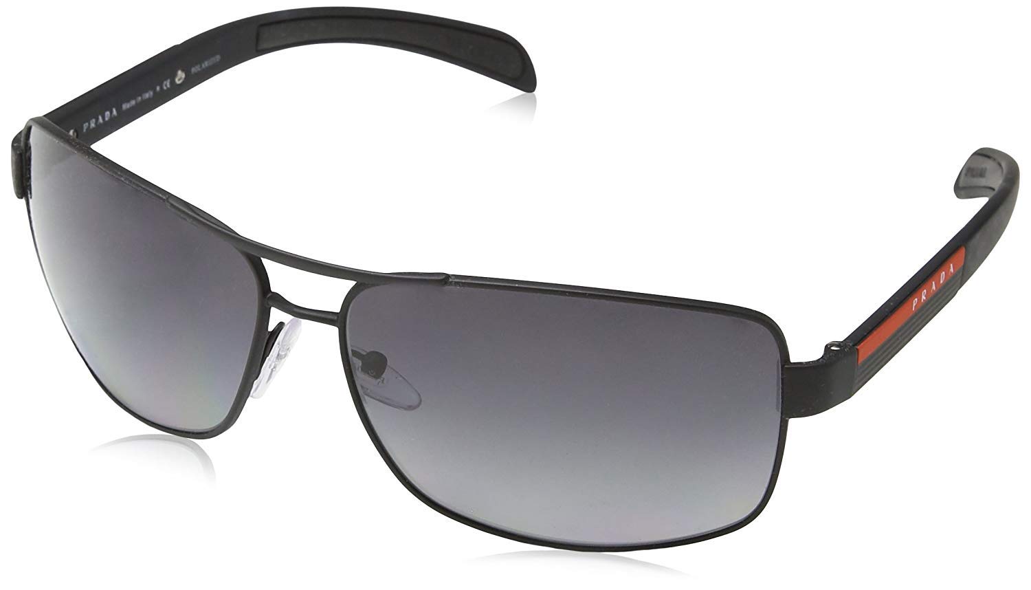 Prada Linea Rossa Men's 0PS 54IS Black Rubber/Grey Polarized