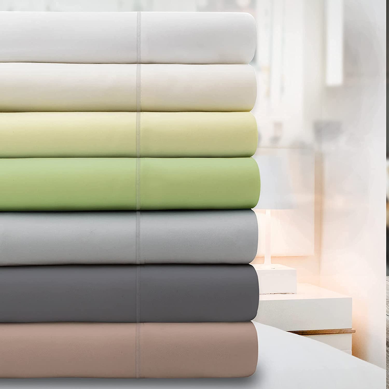 Purity Home Full Bed Sheet Set, 400TC 100% Cotton Bed Sheets, Hotel Quality Snow Sheet Set, Skin Friendly Cooling Bed Sheets with Deep Pockets, Hotel Luxury Sheets for Full Bed - White