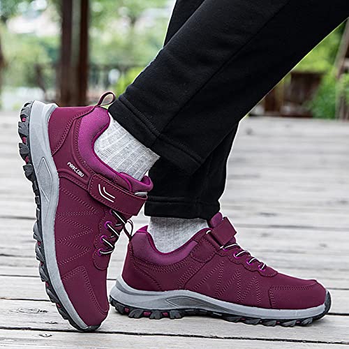 Women's Simple and Fashionable Round Head Water Proof Lightweight Breathable Soft Bottom Casual Soft Sole Womens Shoes Purple
