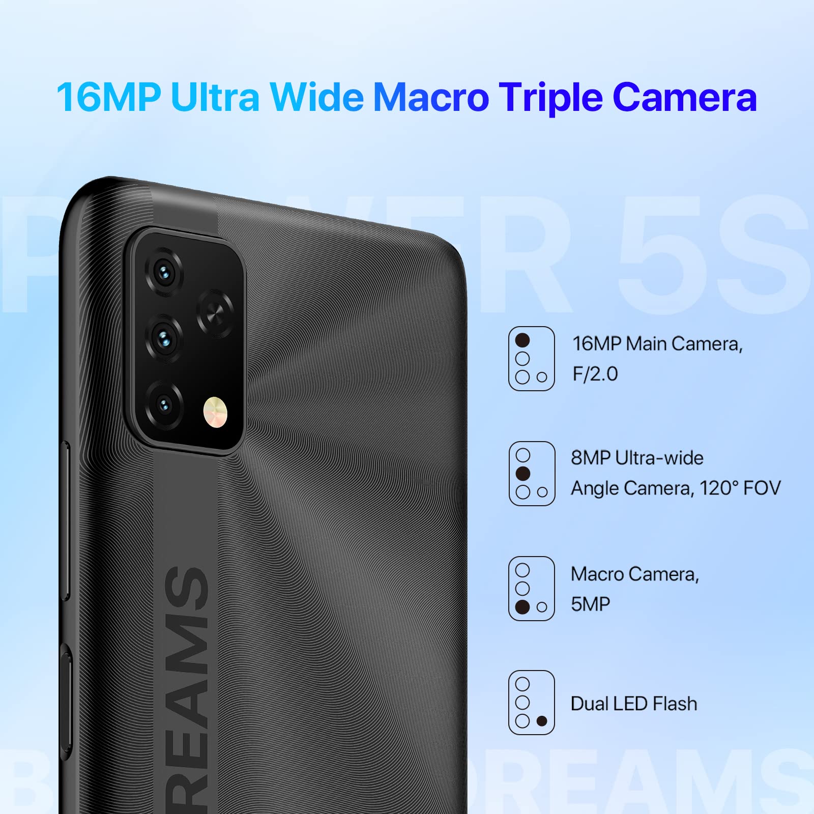 UMIDIGI S5 Pro Unlocked Cell Phones(6GB+256GB) 6.39" FHD+ Ultra FullView Display, Quad Camera(48+16+5+5MP) Smartphone with in-Screen Fingerprint Sensor, 4680mAh Battery…