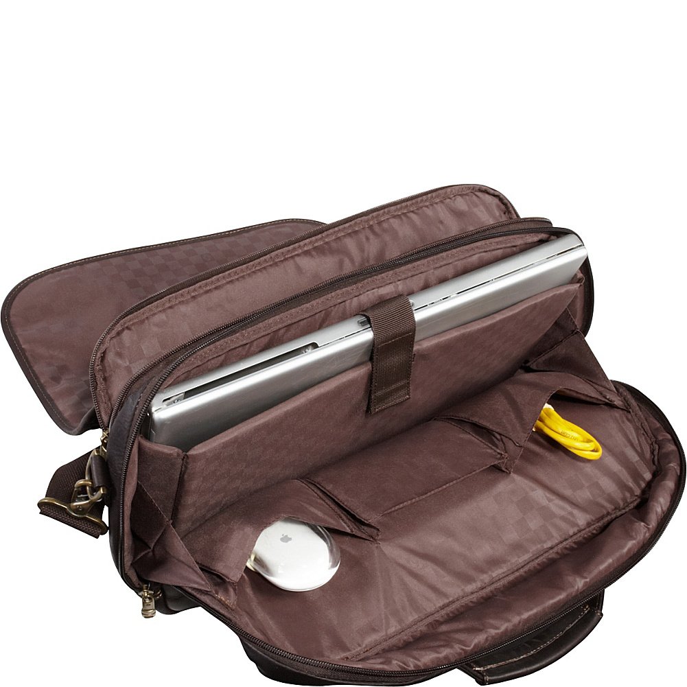 Samsonite Columbian Leather, Black, Flapover Briefcase