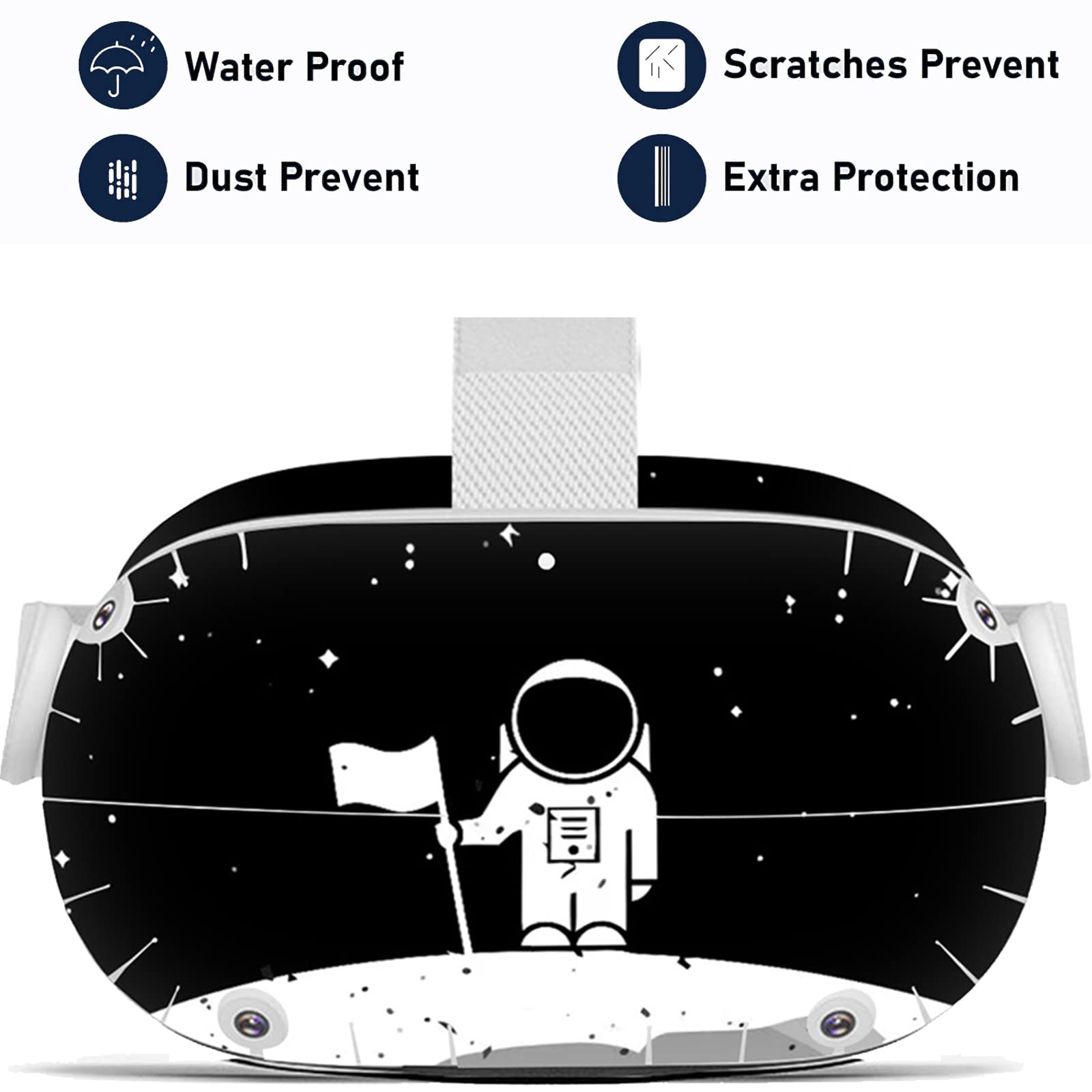 VR Stickers Skin Oculus Quest 2 Decals Anime for Headset and Controller Stickers Oculus Quest 2 Decal Skin, Vinyl Decal Stickers Skin for Oculus Quest 2, Spaceman Skins