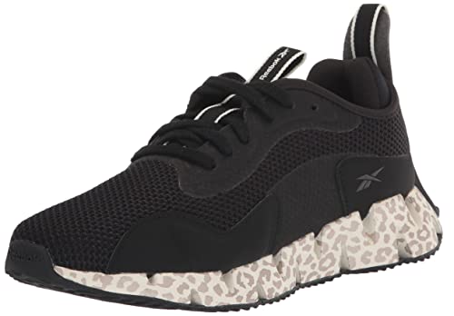 Reebok Women's Zig Dynamica Running Shoe, Black/Rose Gold/Chalk, 5