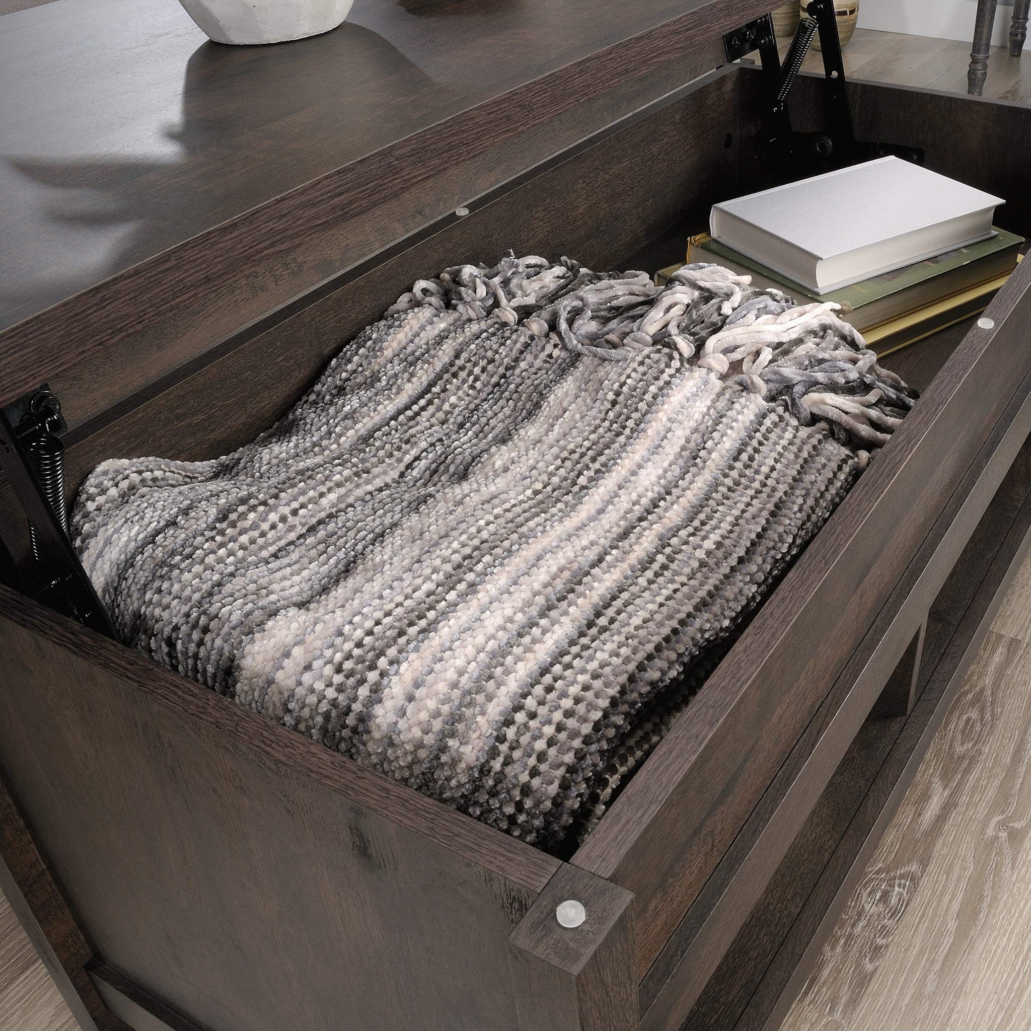 Sauder Cannery Bridge Lift Top Coffee Table, Mystic Oak finish