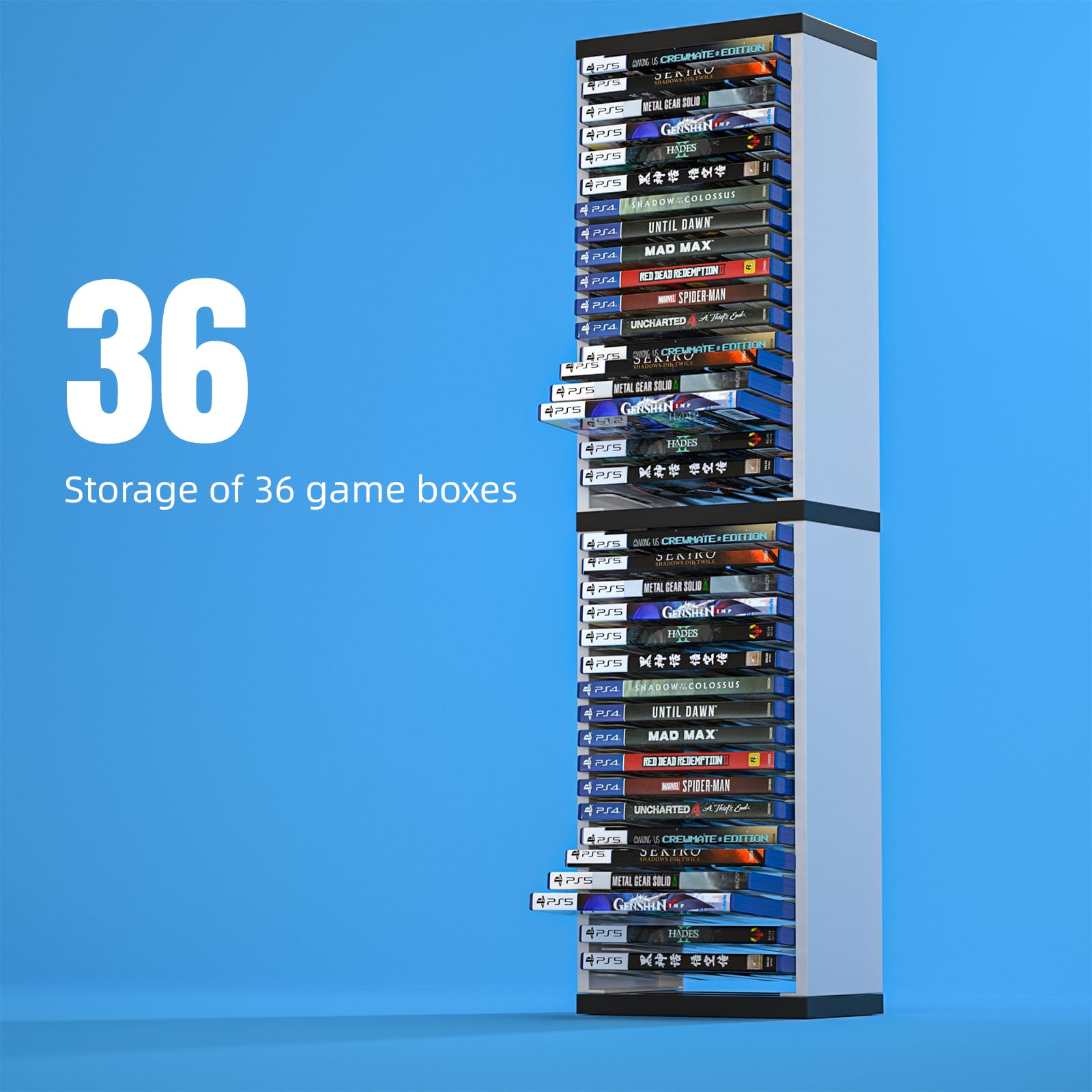 Xbox Game Card Case Storage Wall Mount, Xbox One Game Card Box Storage Stand Wall Mount Compatible with PS5 PS4 Games Xbox Series X/S Games (14 Game Boxes)