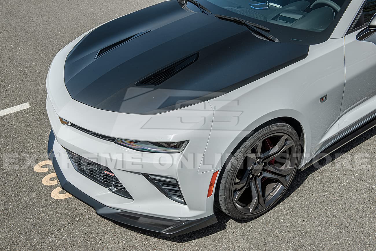 Replacement for 2016-Present Chevrolet Camaro SS 2019-Present Chevrolet Camaro LT LS RS | ZL1 Style Front Bumper Lower Lip Splitter (ABS Plastic - Matte Black)