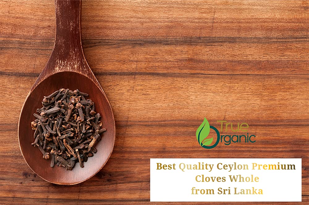 True Organic Ceylon Cloves Whole, 16 ounces Bulk Bag, USDA Organic & Kosher Certified, Non-GMO, Fresh Organic Cloves, Pure Ceylon Premium Quality