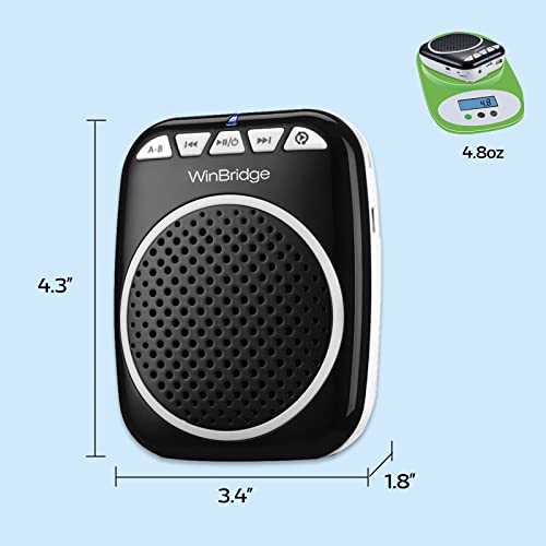 WinBridge Voice Amplifier with Portable Microphone, School Supplies, Rechargeable Speaker for Teachers, Classroom, Tourguide, Personal Voice Amplifier and Teacher Microphone Headset