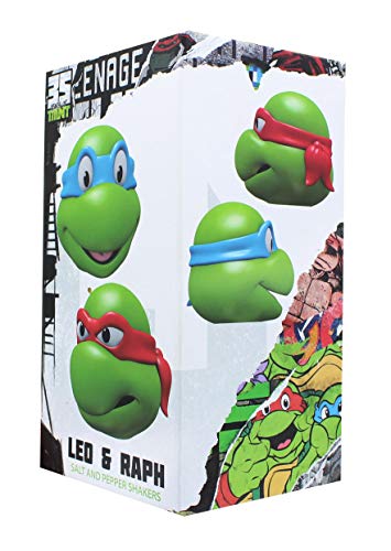 Surreal Entertainment Teenage Mutant Ninja Turtles Leo and Raph Ceramic Salt & Pepper Shaker Set