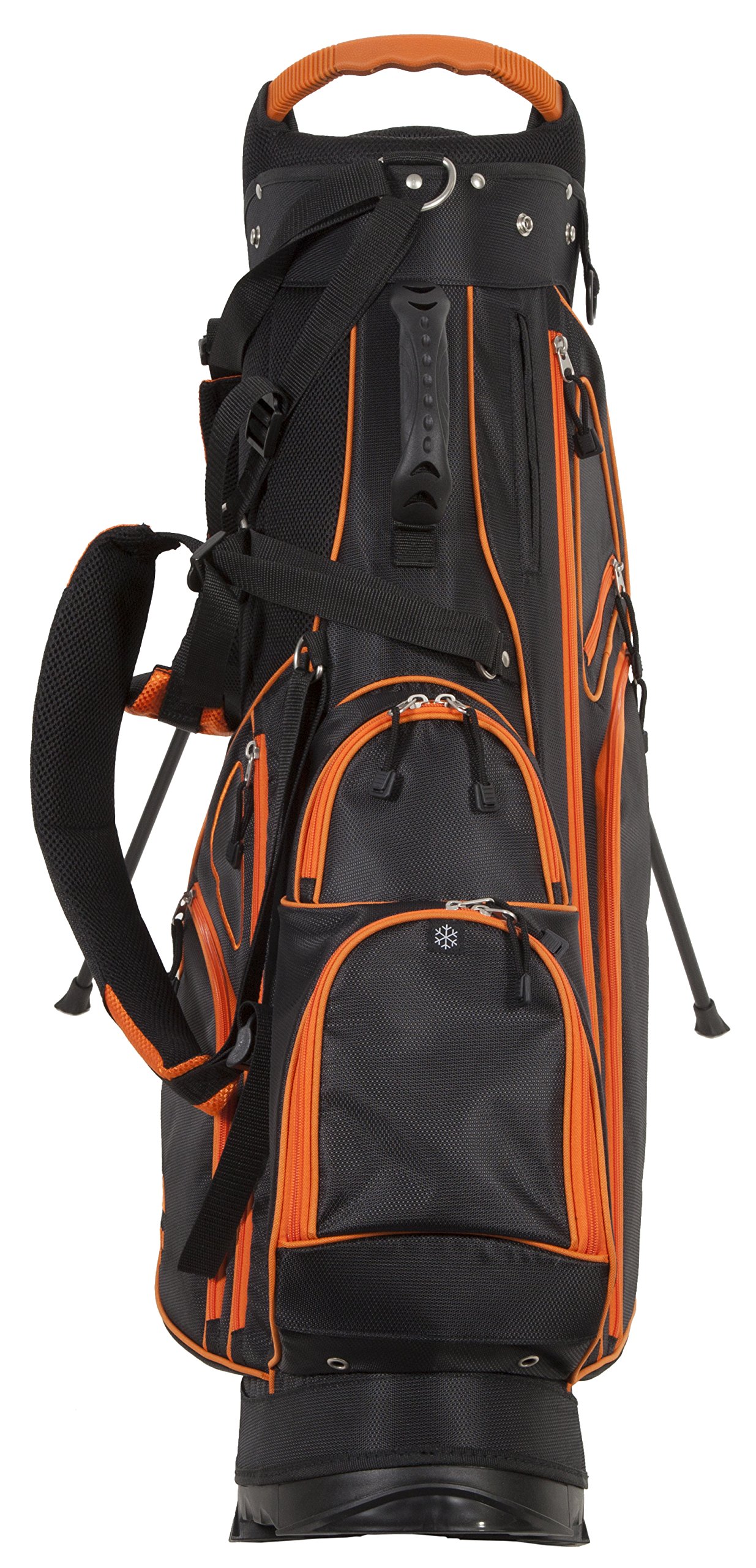 Pinemeadow Golf Courier 3.0 Stand Bag, Black/Orange