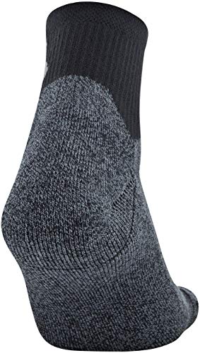 Under Armour Men's Phenom Quarter Socks, 3-Pairs , Black/White , Large