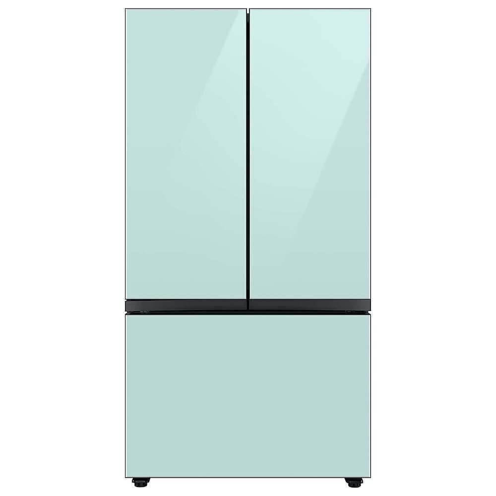 SAMSUNG Morning Blue Glass BESPOKE 3-Door French Door Refrigerator Top Panel
