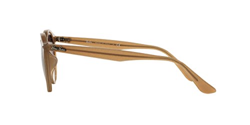 Ray-Ban RB2180F Low Bridge Fit Round Sunglasses, Turtledove/Brown Gradient, 49 mm