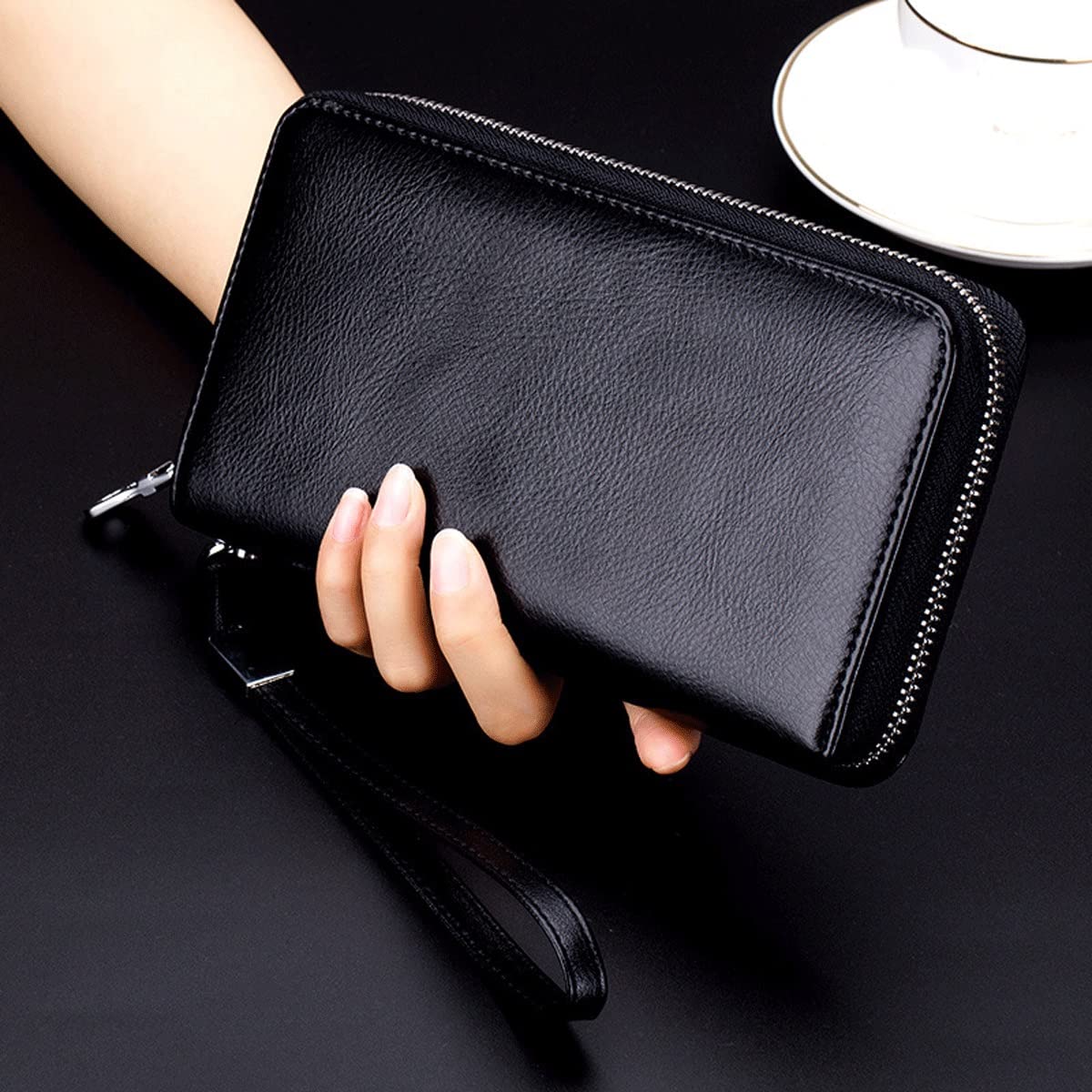 XYJHQEYJ Wallets for Men, Women's Wallets, Card Cases & Money Organizers, Large Capacity Cowhide Wallets (Color : D)