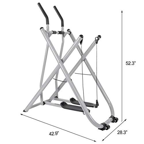 Sentuca USA in Stock Foldable Air Walk Trainer Elliptical Machine Glider, 260 LB Max Weight and 30 Inch Stride