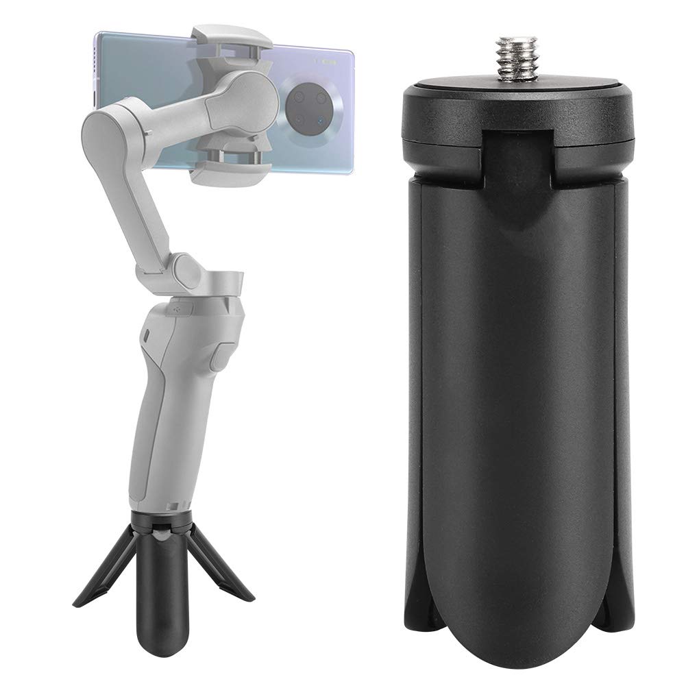 Tripod Desktop Tripod Portable Mini Non-Slip Desktop Tripod with 1/4 inch Screw Universal for Smartphone Action Camera Holder Tripod(Black)