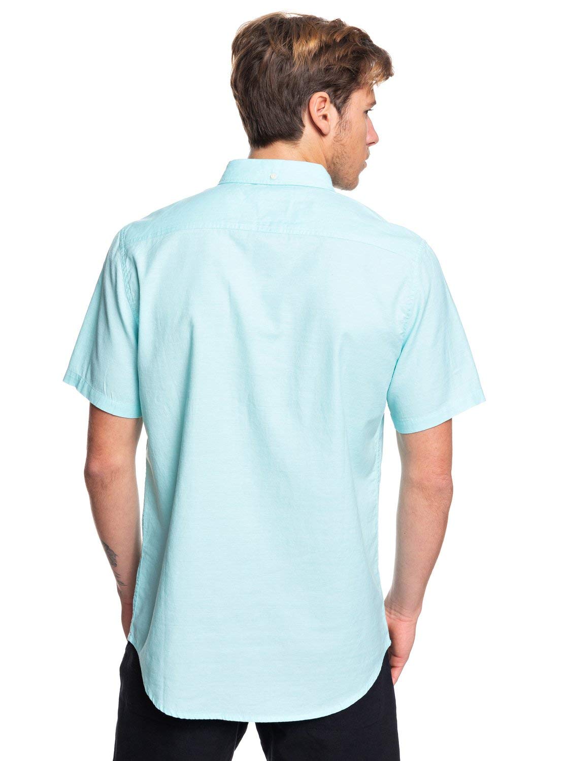 Quiksilver Men's SS Waterfalls Regular Woven TOP, Crystal Teal, S