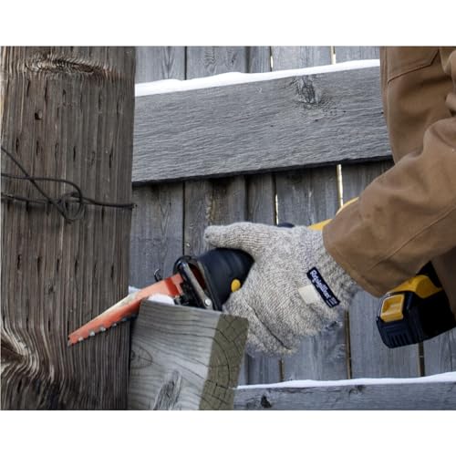 RefrigiWear Thinsulate Insulated Ragg Wool Convertible Mitten Fingerless Gloves with Suede Palm (Brown, X-Large)