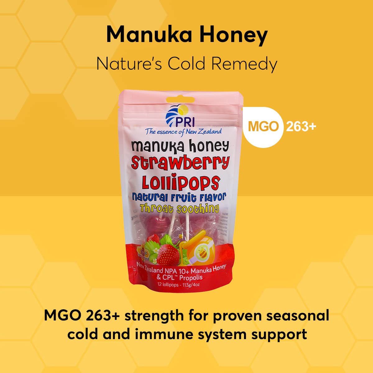 PRI Lollipops - Limited Availability by Manufacturer (Strawberry, 12ct)