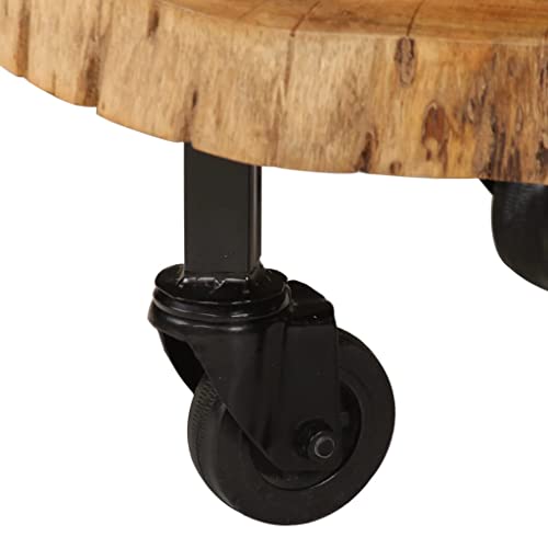 QJBSAVVA Coffee Table 23.6"x21.7"x9.8" Solid Acacia Wood,Entrance Table Tray Tables Center Table Low Table Suitable for Meeting Rooms, Reception Rooms, Offices