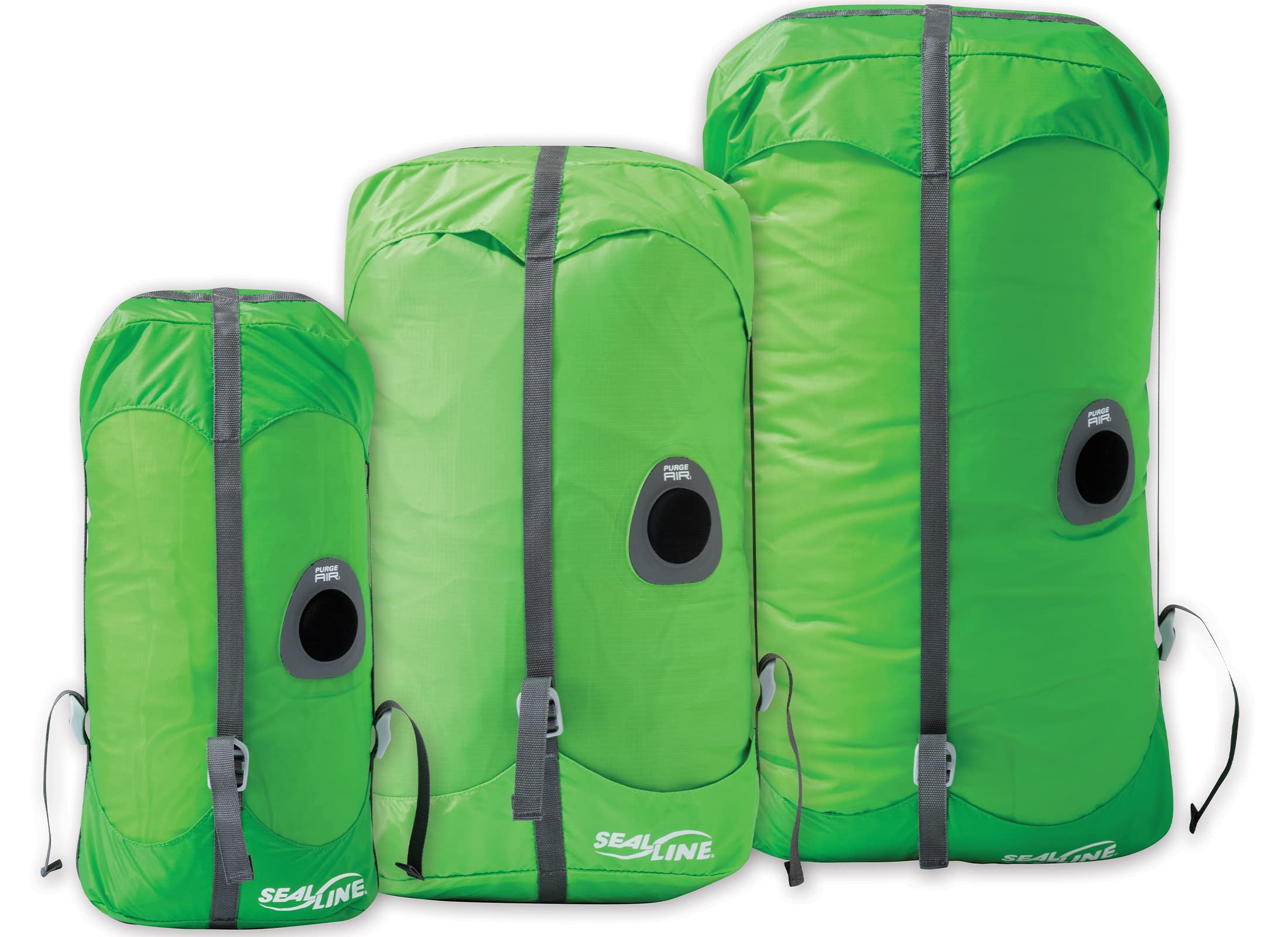 SealLine BlockerLite Compression Dry Sack Waterproof Stuff Sack, 5-Liter,Green