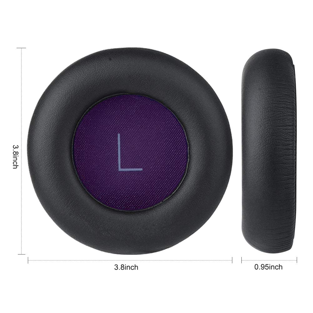 QKIIP BackBeat PRO Replacement Ear Pads Compatible with Plantronics BackBeat PRO Wireless Noise Canceling Headphones(Black+Purple)