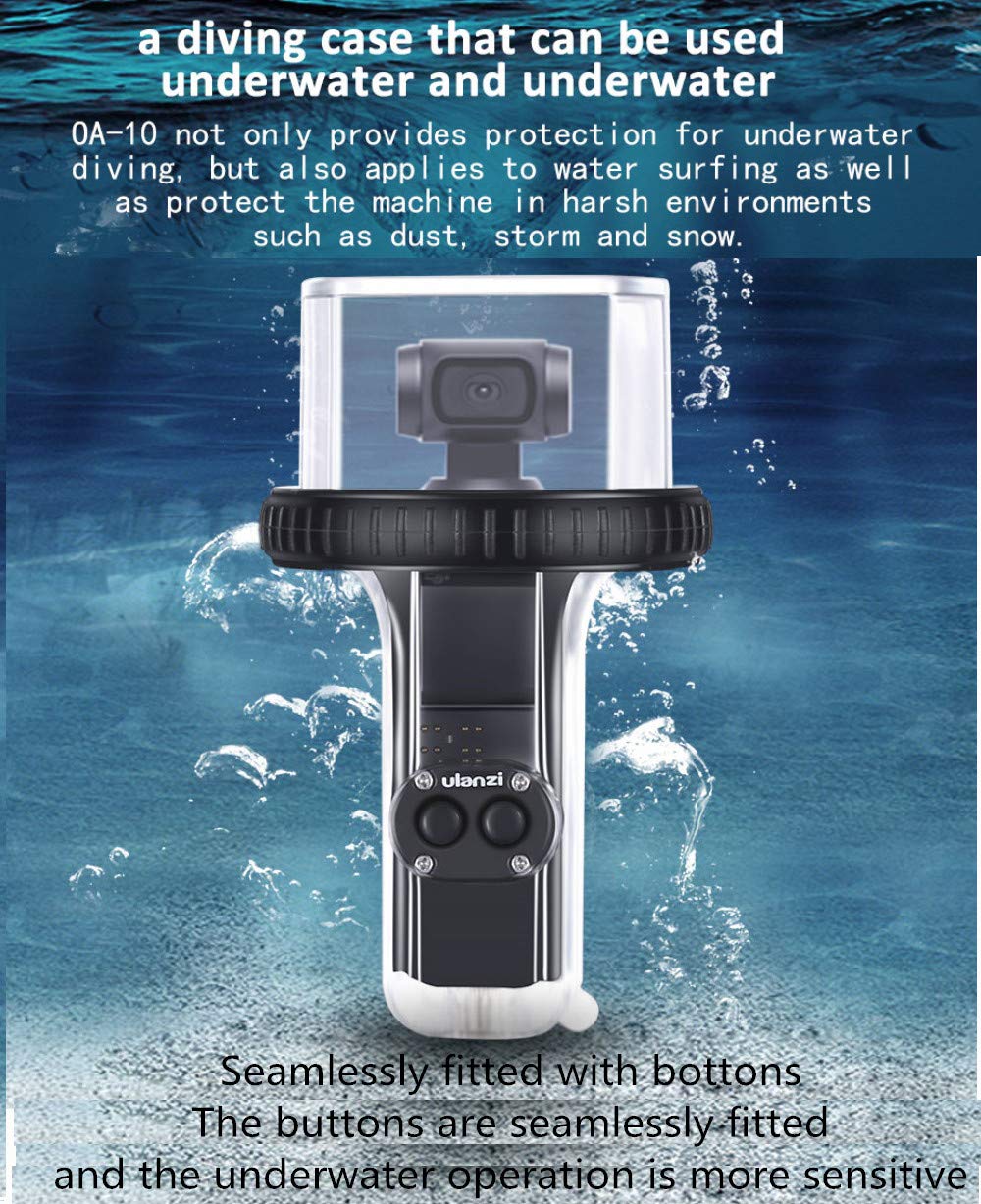 ULANZI OP-10 60 Meters Waterproof Case Underwater Housing Compatible for DJI OSMO Pocket Gimbal