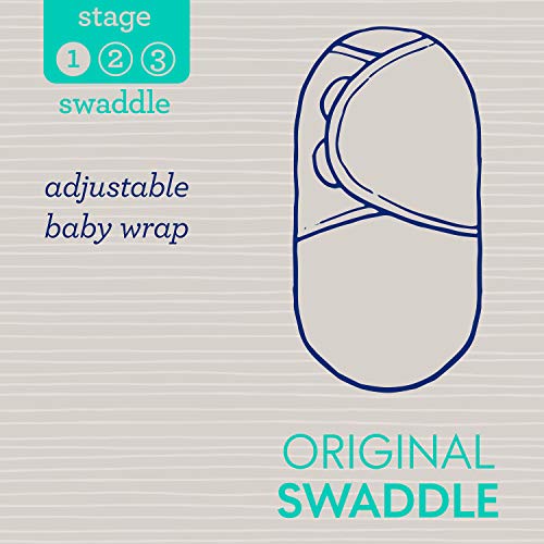 SwaddleMe Original Organic Swaddle 2-pk, 100% Organic Cotton Adjustable Baby Wrap, Small (0-3 Months, 7-14 lbs, up to 26"), Chasing Rainbows