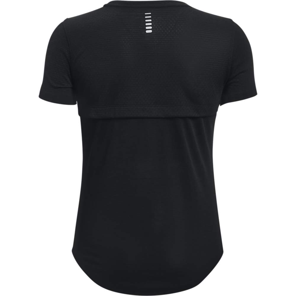 Under Armour Women's Streaker Short-Sleeve T-Shirt , Black (001)/Reflective , Small