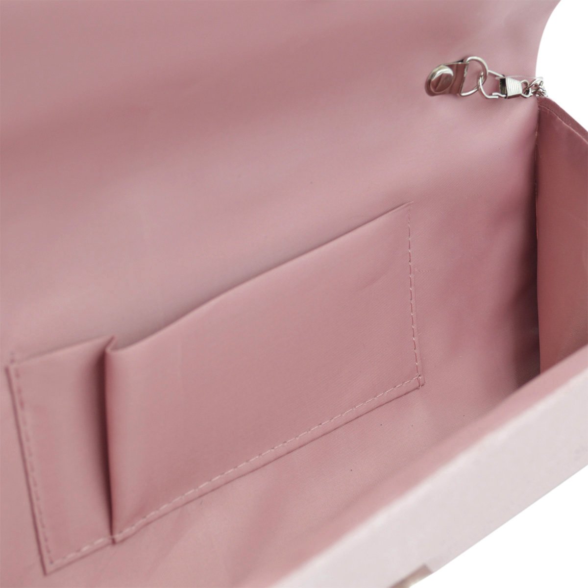 Premium Rose Floral Pleated Satin Flap Clutch Evening Bag, Teal