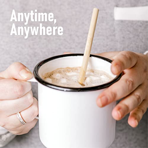 Thick & Heavy-Duty Compostable Bamboo Straws - Disposable & Biodegradable Straws for Cocktail Parties, Wedding, Barbeques, Coffee & On-the-Go Drinks by Taümo