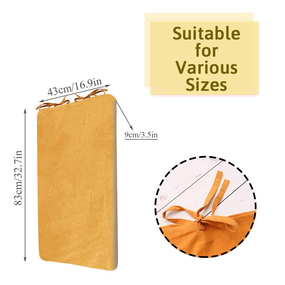 TANOFAR Linen Changing Table Pad Cover Baby Changing Pad Cover Yellow Changing Table Cover, Diaper Changing Pad Cover for Boy or Girl